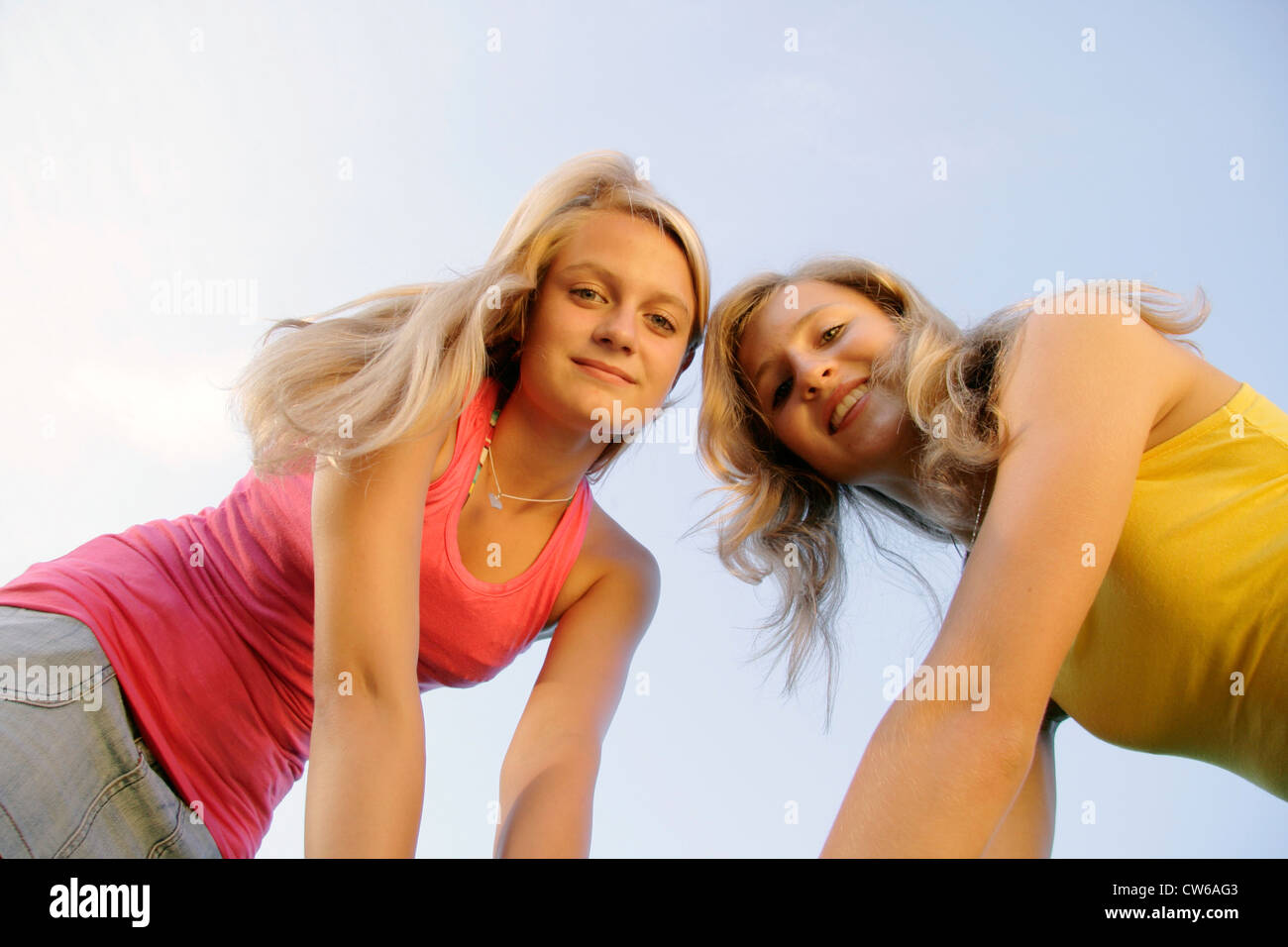 two girls having fun Stock Photo - Alamy