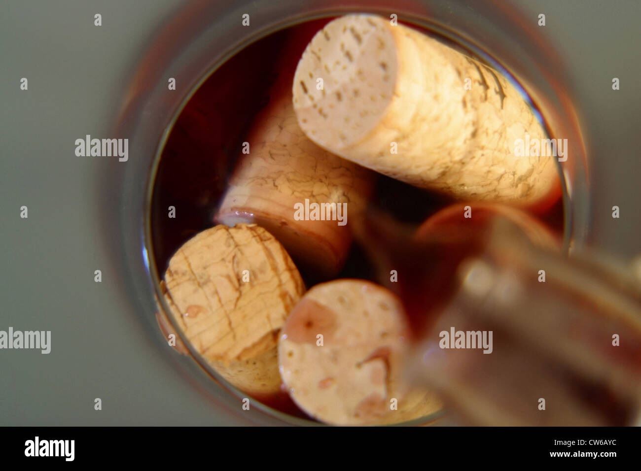 corks in a wine glass Stock Photo - Alamy