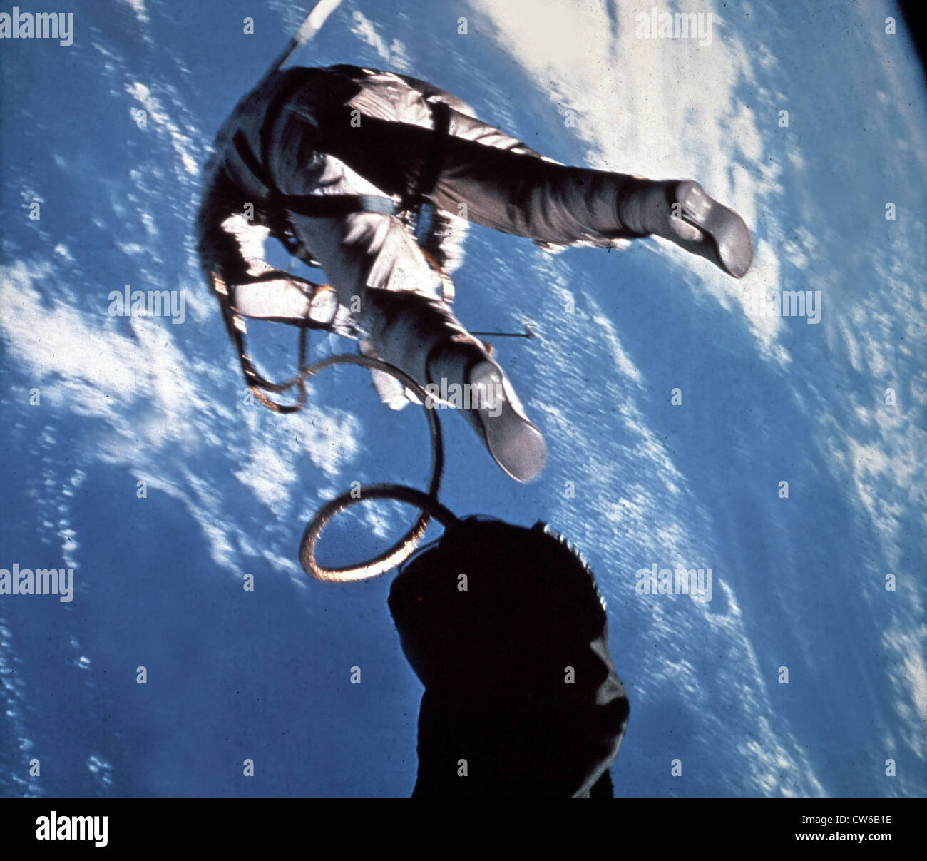 Astronaut Edward H. White II during E.V.A (Gemini IV) June 3, 1965 ...
