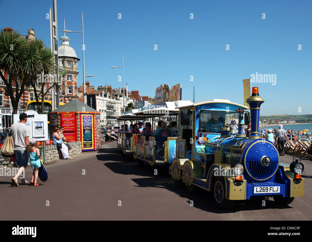 England Dorset Weymouth Visitor train on Weymouth seafront Peter Baker ...