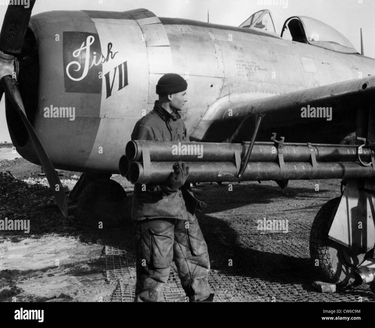Equipment of a P-47 Thunderbolt in France (January 1945 Stock Photo - Alamy