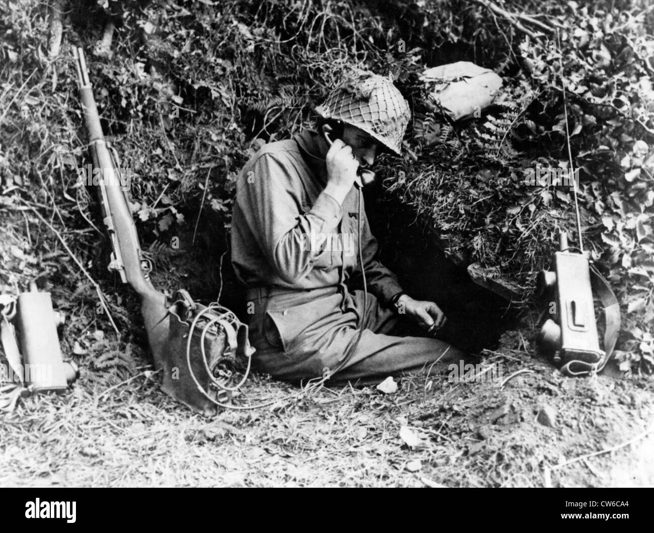 American Command post in France (Summer 1944 Stock Photo - Alamy
