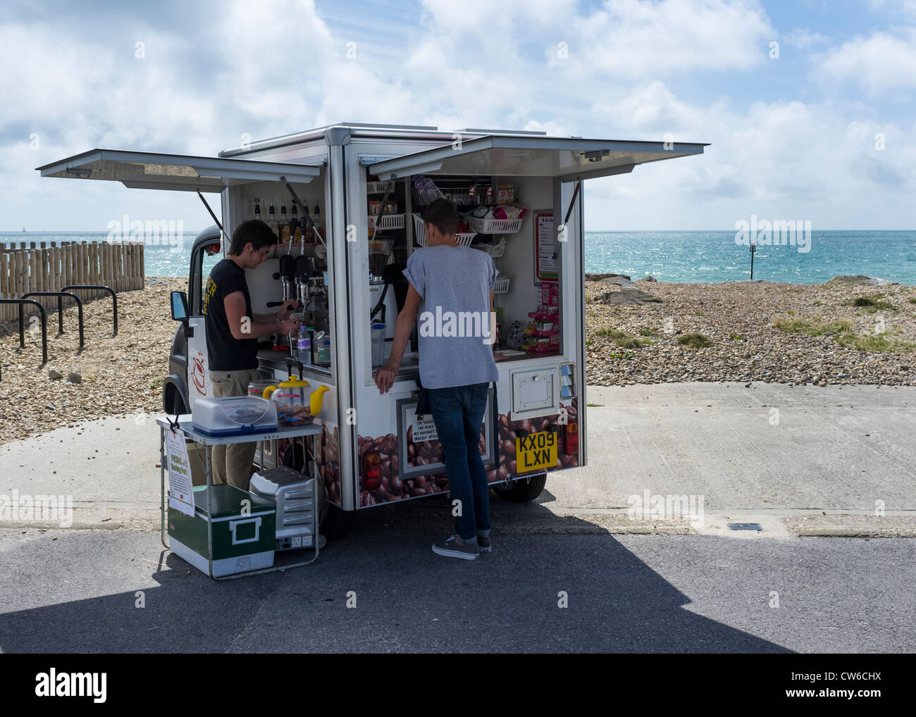 Beach coffee kiosk hi-res stock photography and images - Alamy