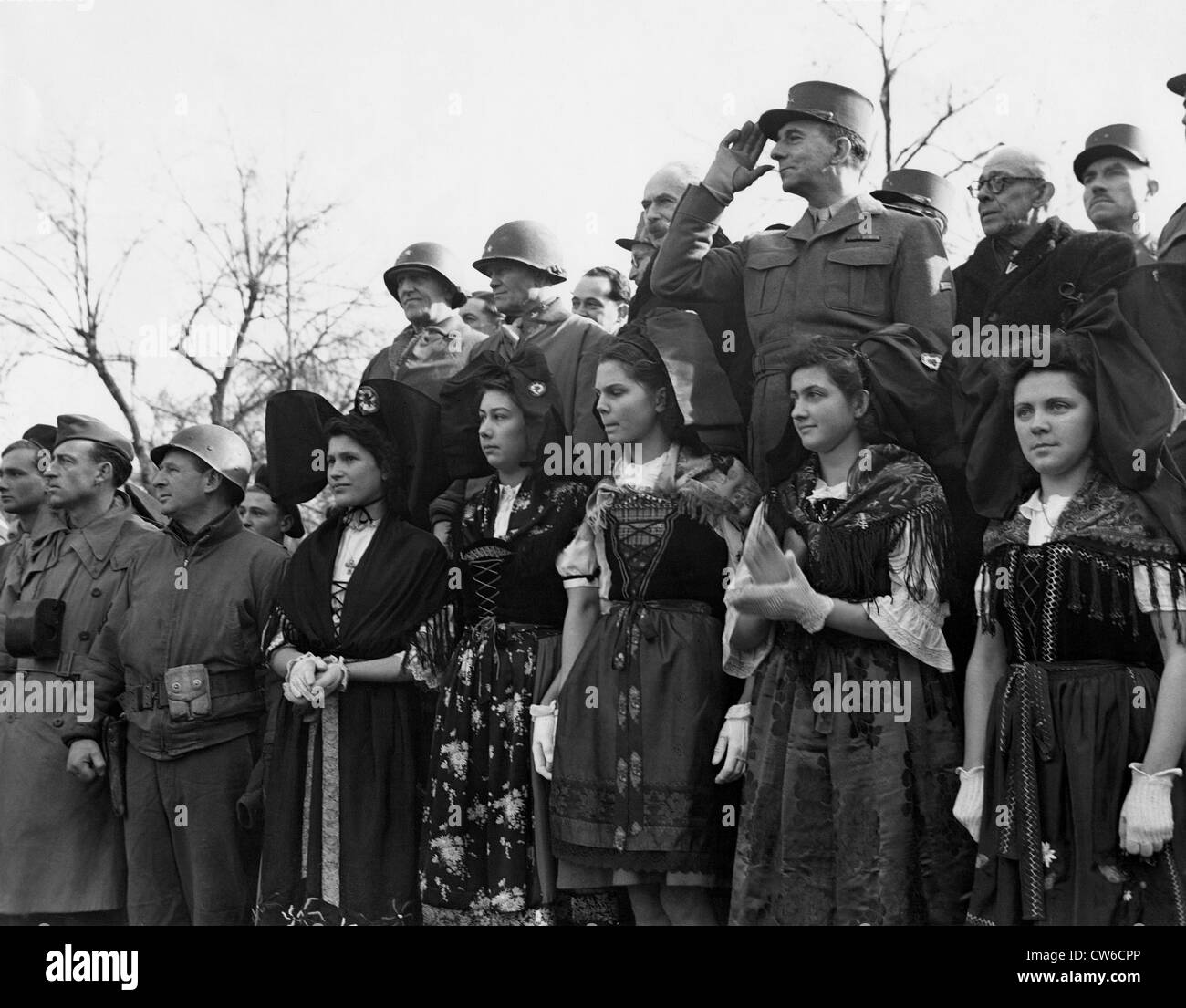 French General de Lattre de Tassigny in Colmar February 8, 1945 Stock ...