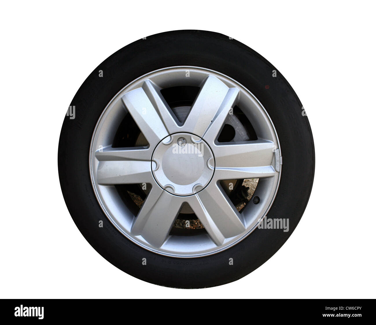 Car wheel isolated on white Stock Photo - Alamy