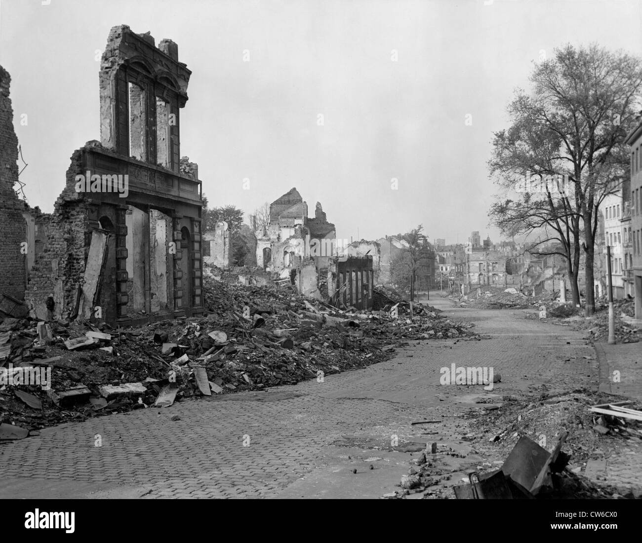 War damage in aachen germany october 7 hi-res stock photography and ...