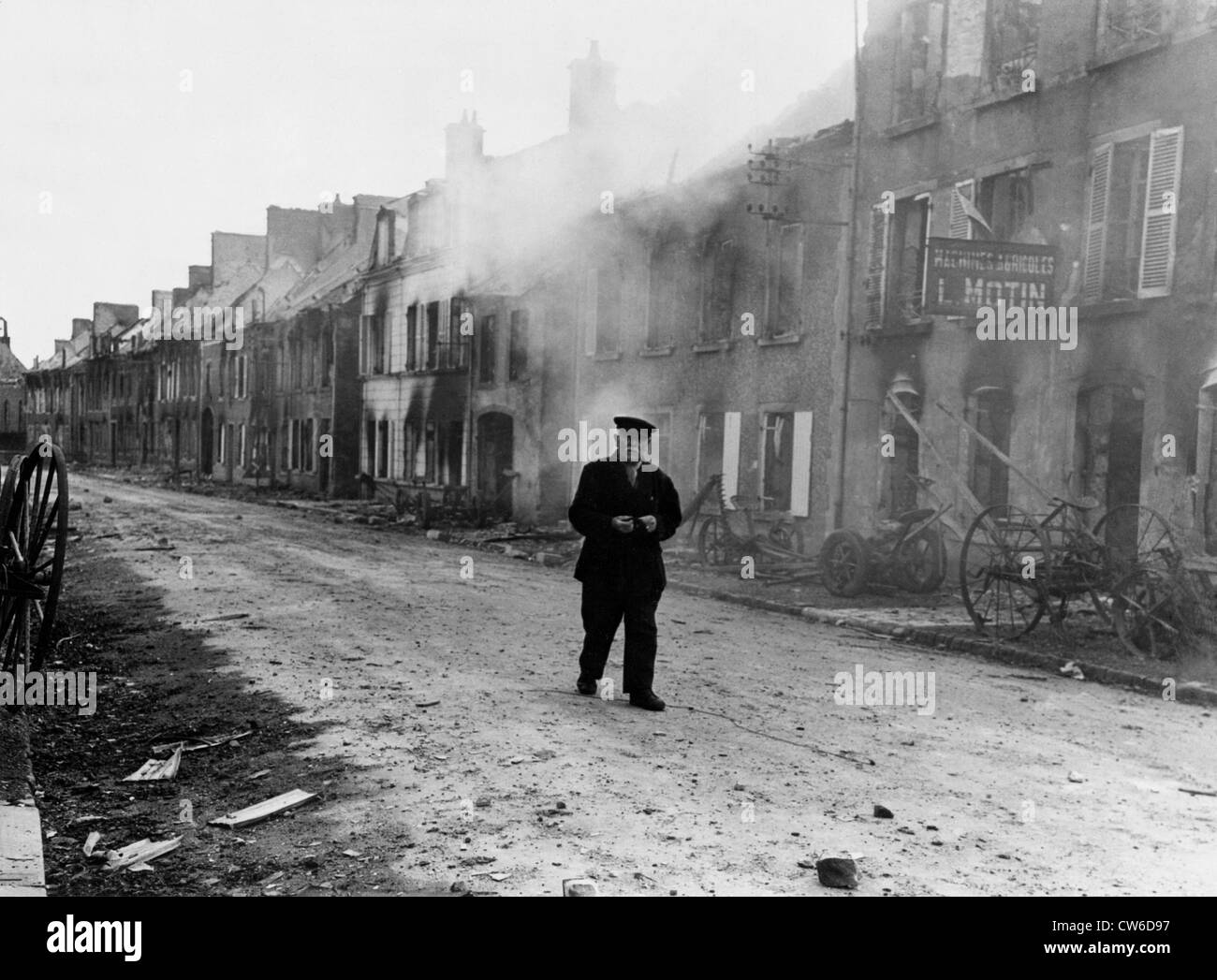 An old French man in Montebourg in Normandy (France) June 1944 Stock ...