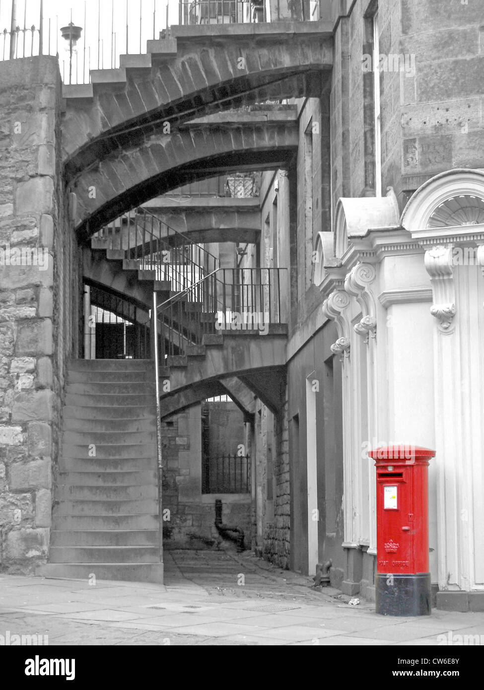 Edinburgh steps hi-res stock photography and images - Alamy
