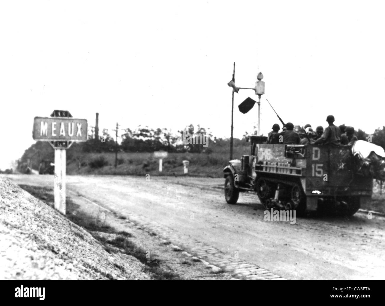 American troops enter Meaux, End of summer 1944 Stock Photo - Alamy