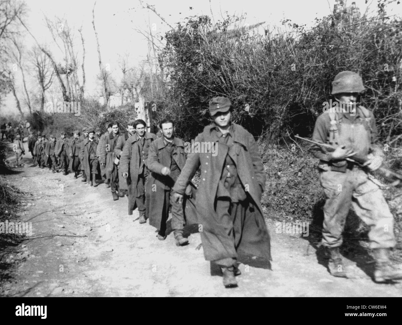 German prisoners in Cassino area, February 5, 1944 Stock Photo - Alamy