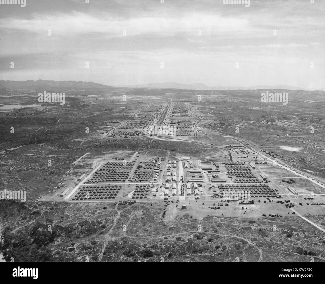 Aerial view of Camp Calas near Marseille, June 19, 1945 Stock Photo - Alamy