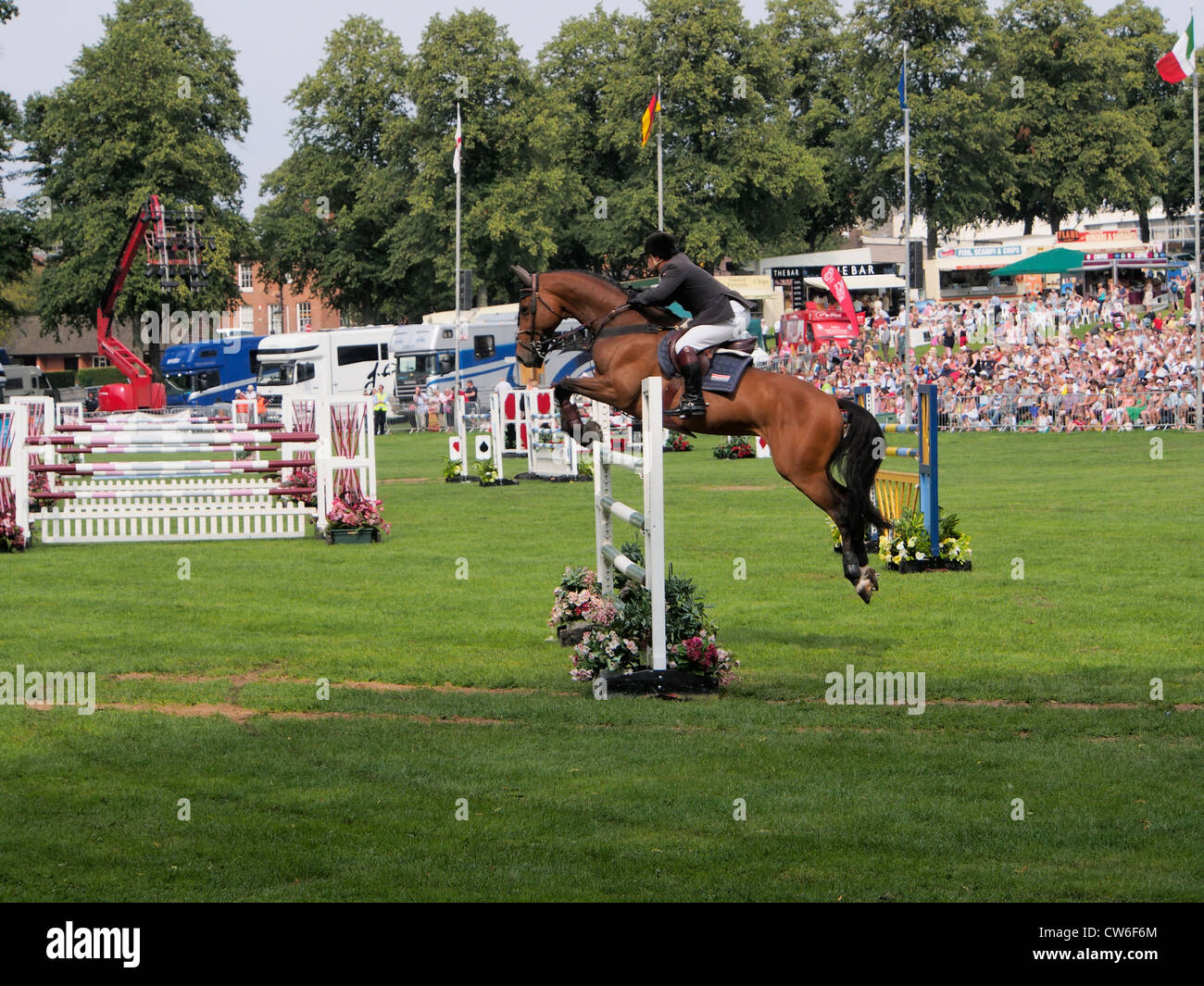 horse jumping competition Stock Photo - Alamy