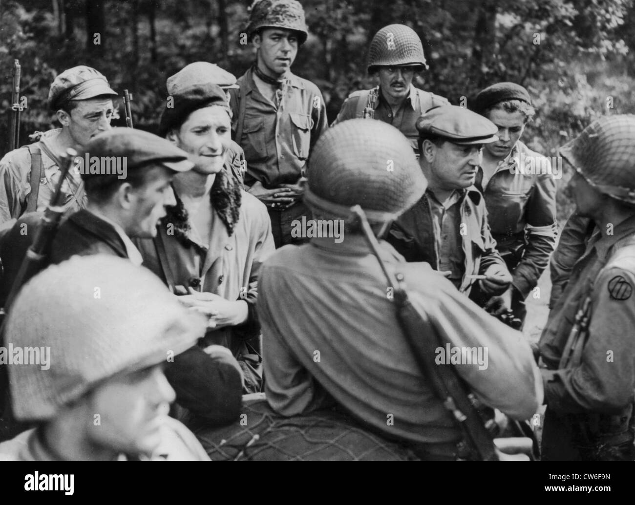 Allied troops advance in France (Summer 1944 Stock Photo - Alamy