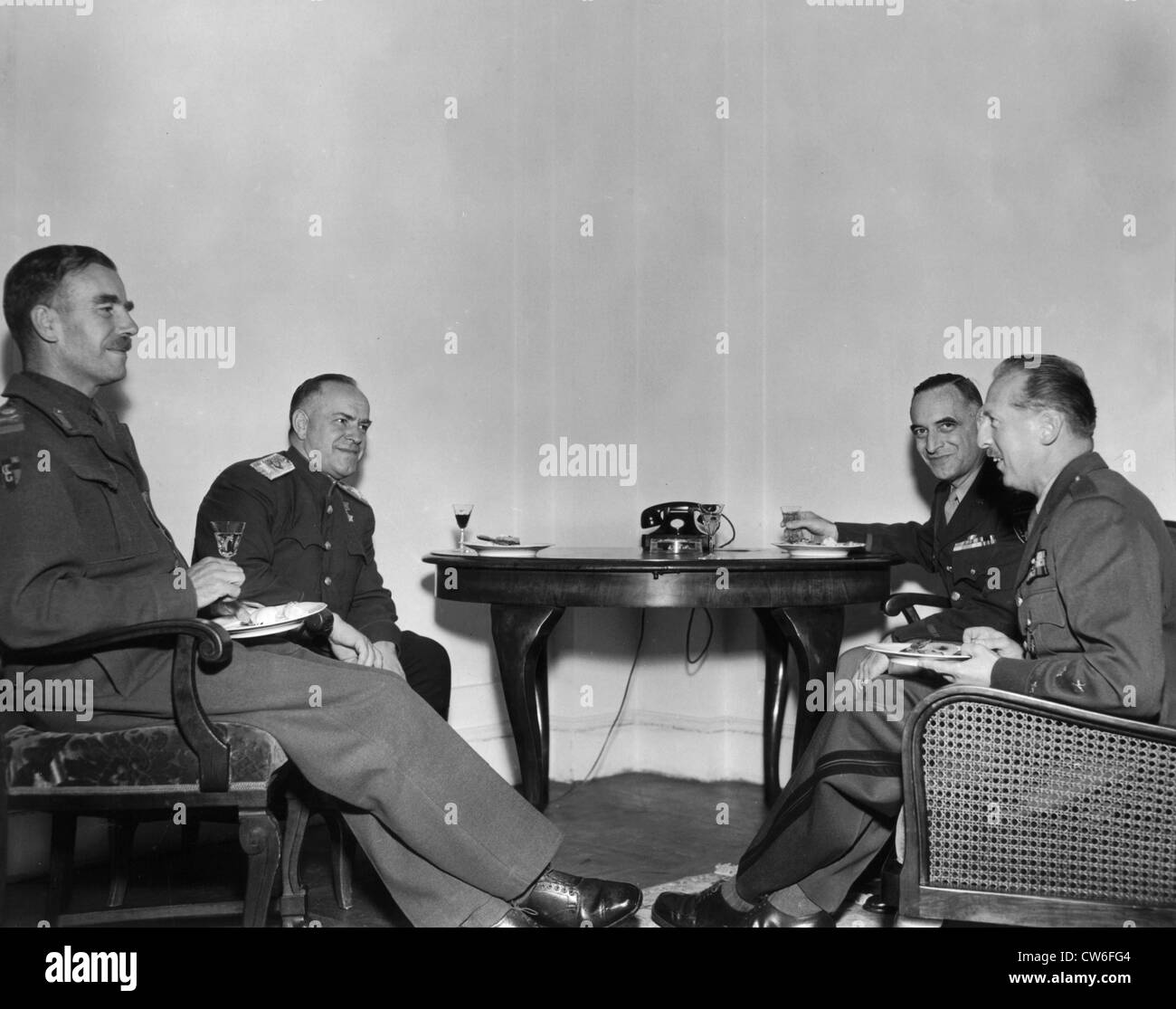 First "Big Four Meeting" in Berlin ( Germany) August 10, 1945 Stock ...
