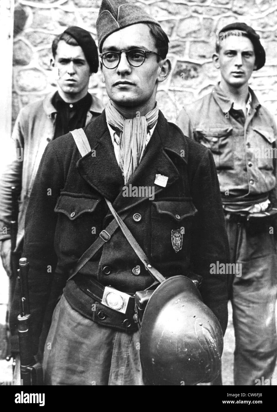 A member of the French Forces of the Interior in Brittany, August 1944 ...