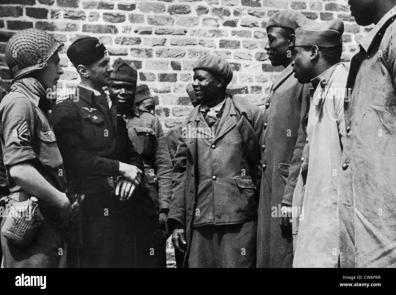 French Colonial troops escape to fight again (summer 1944 Stock Photo ...