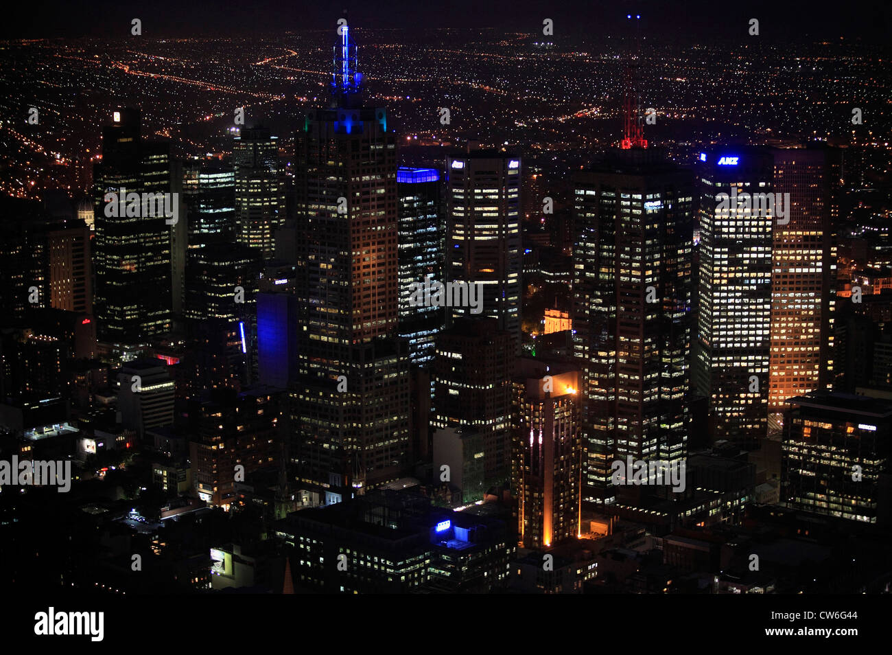 view from Eureka Skydeck 88 onto Melbourne, Australia, Victoria Stock ...