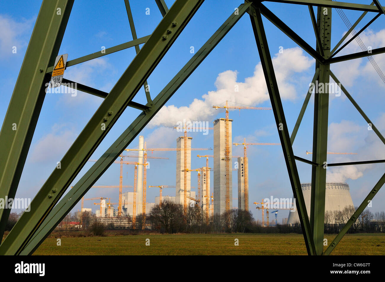 construction site powerplant Hamm, Germany, North Rhine-Westphalia ...