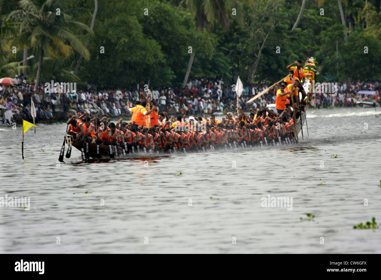 rowers from nehru trophy snakeboat race or chundan vallam race in ...