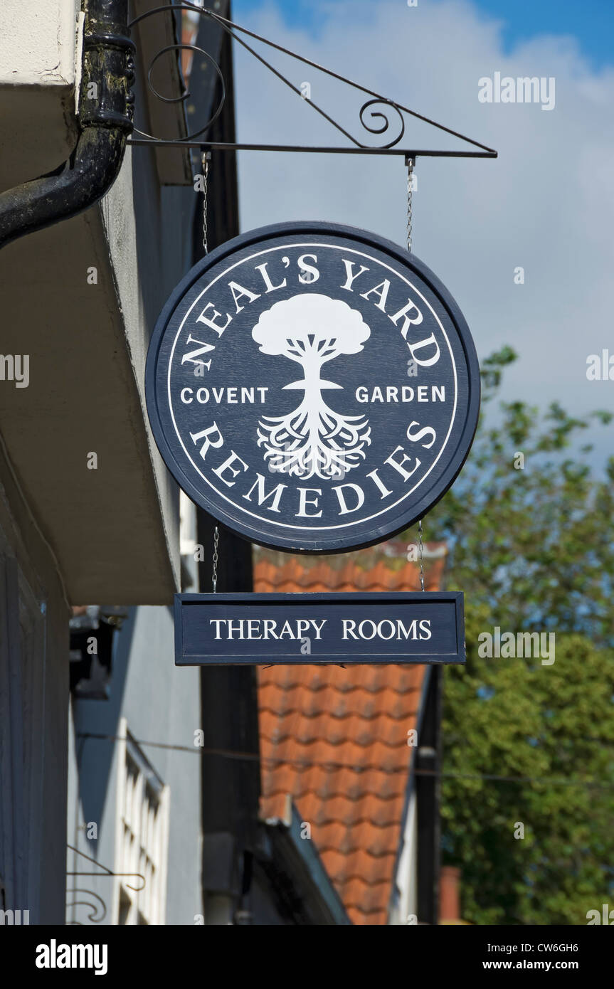 Close up of Neal's Yard Remedies shop store sign signage exterior ...
