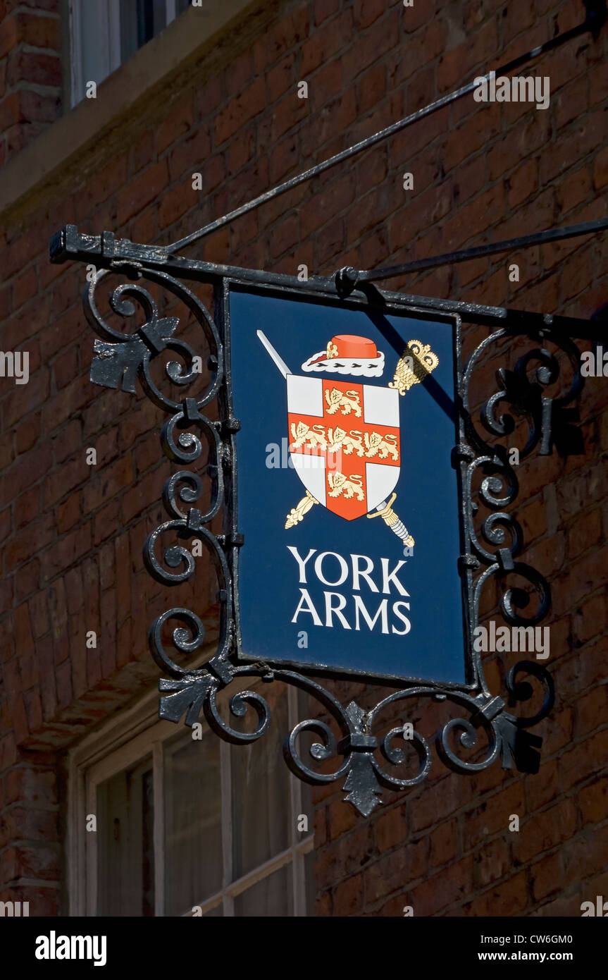 Close up of The York Arms pub sign signage High Petergate York City ...