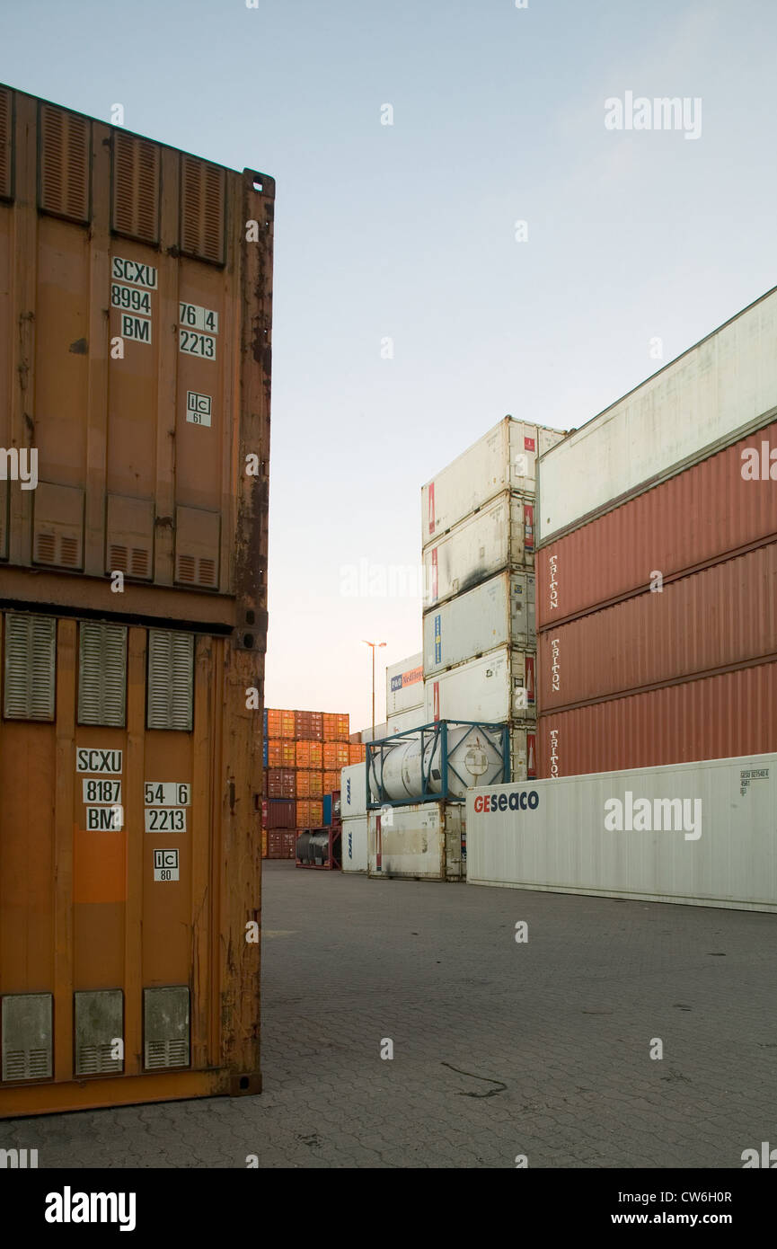 Hamburg, storage space for containers Stock Photo - Alamy