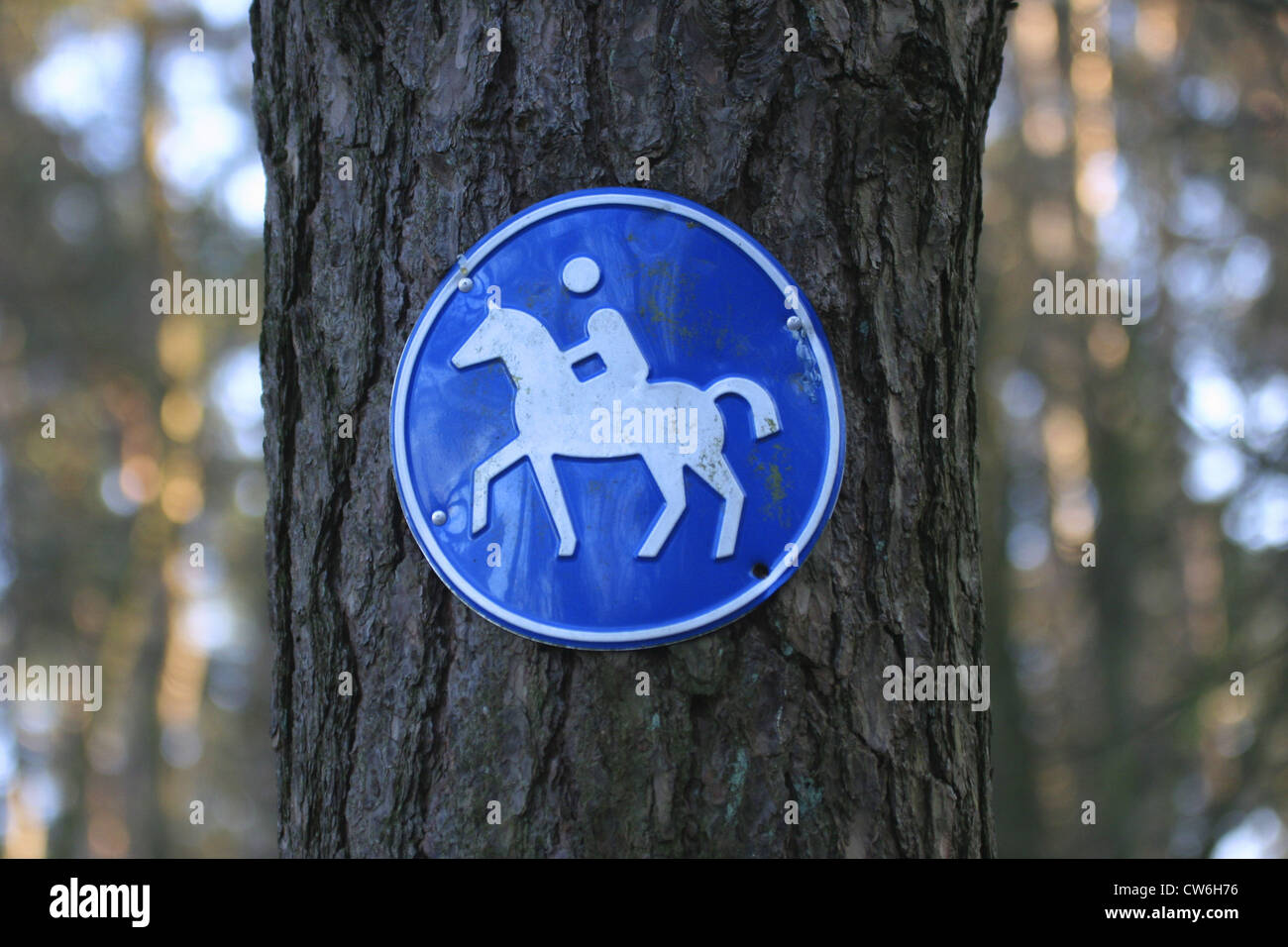 sign bridle path, Germany Stock Photo - Alamy