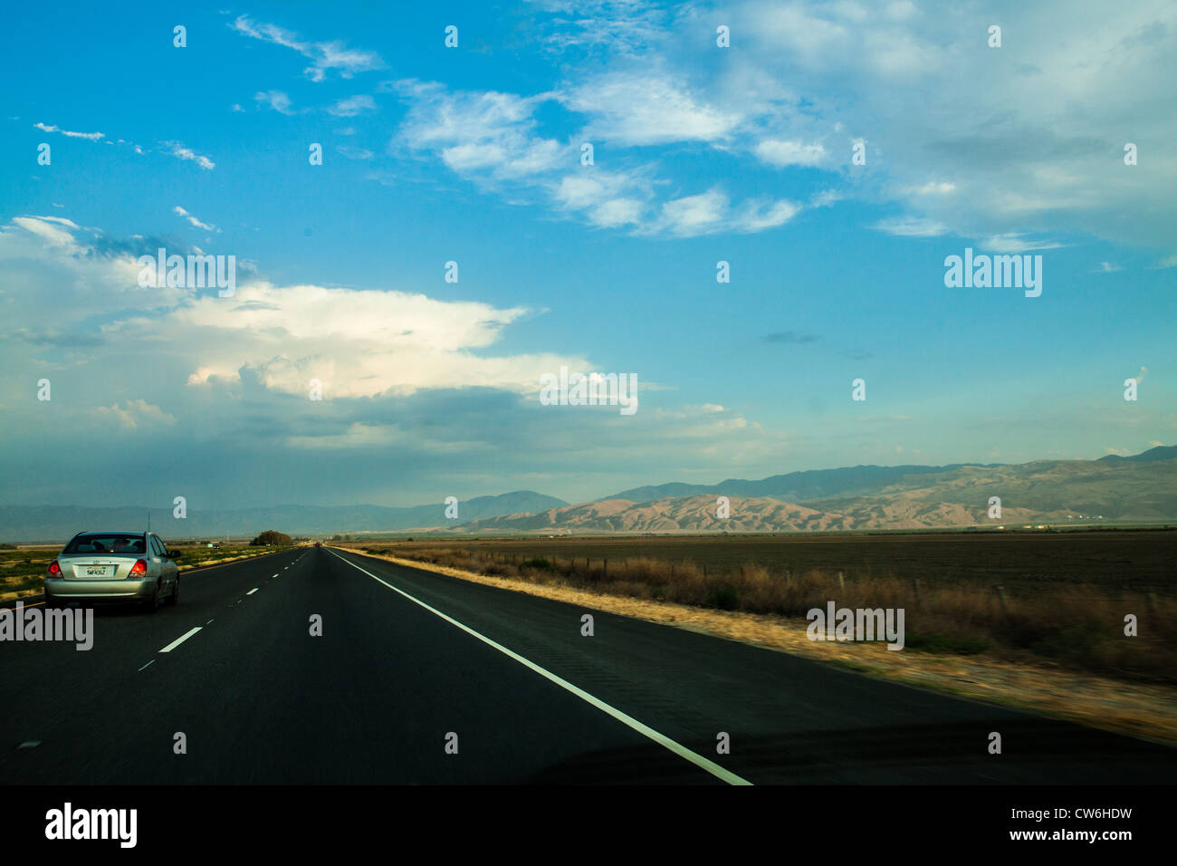 Interstate 5 in Kern county California heading south towards Los ...