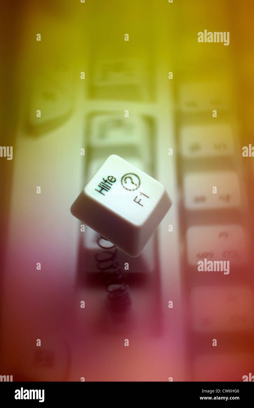 computer keyboard, help key Stock Photo - Alamy