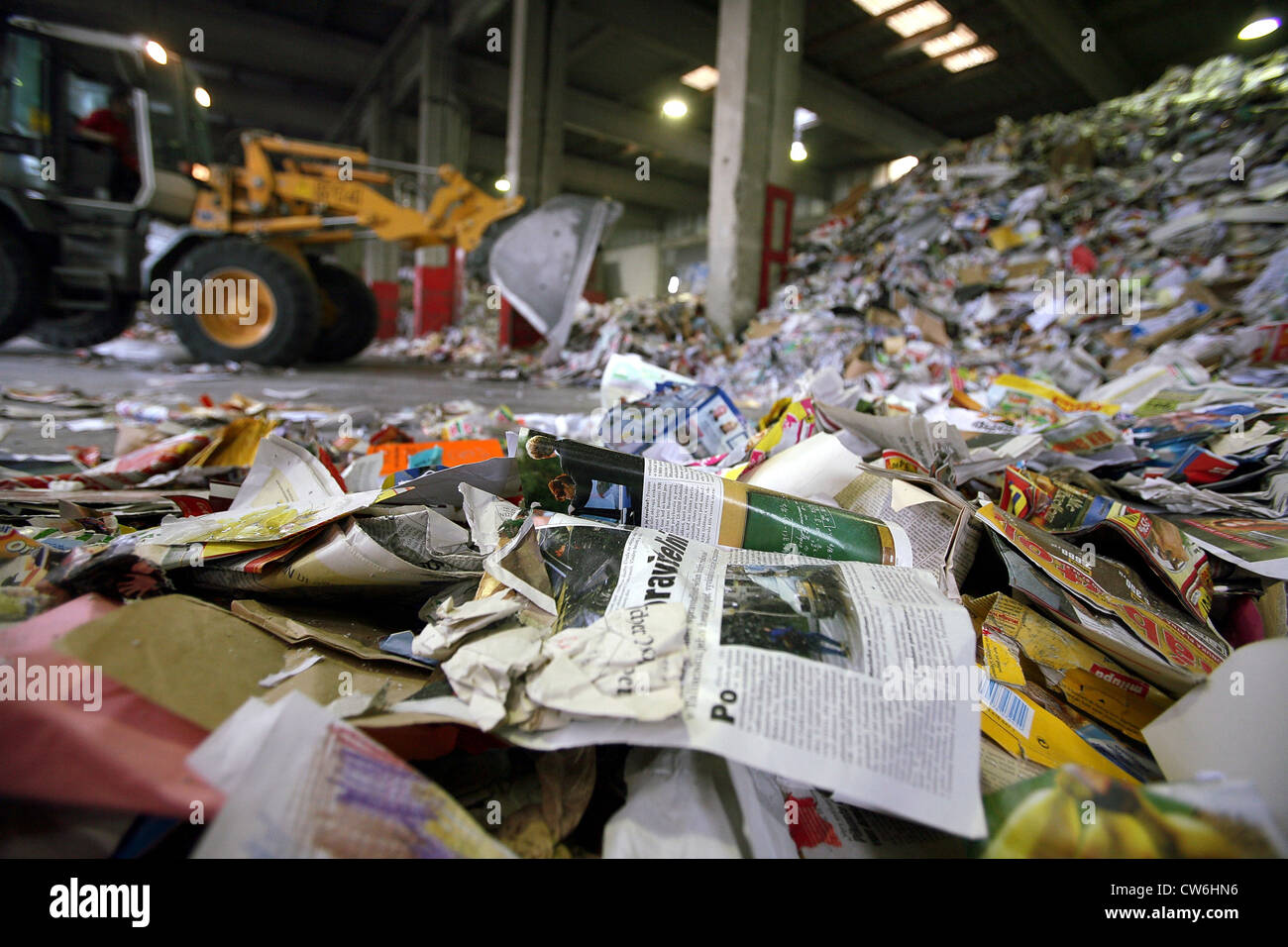waste paper recycling Stock Photo - Alamy