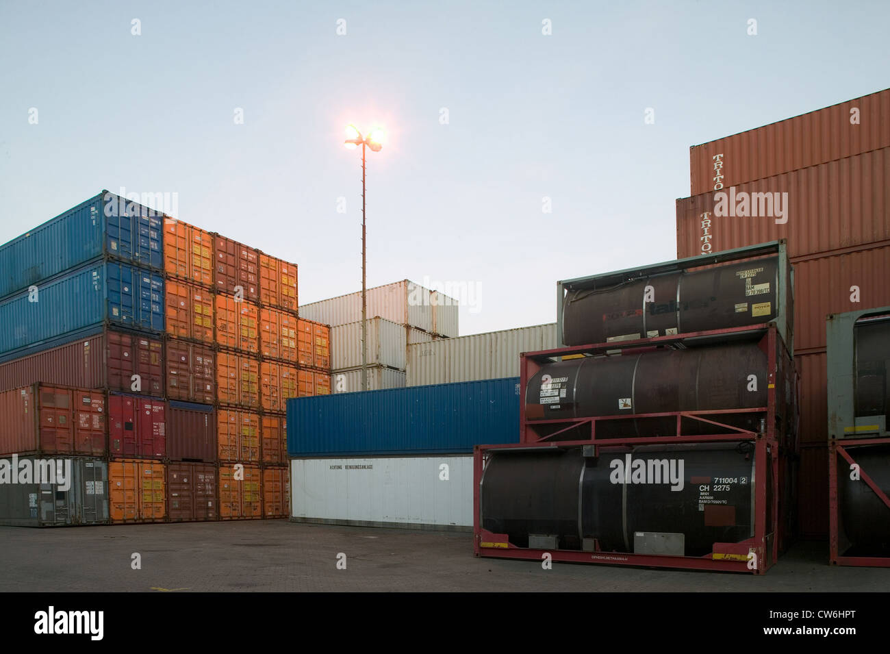 Hamburg, storage space for containers Stock Photo - Alamy
