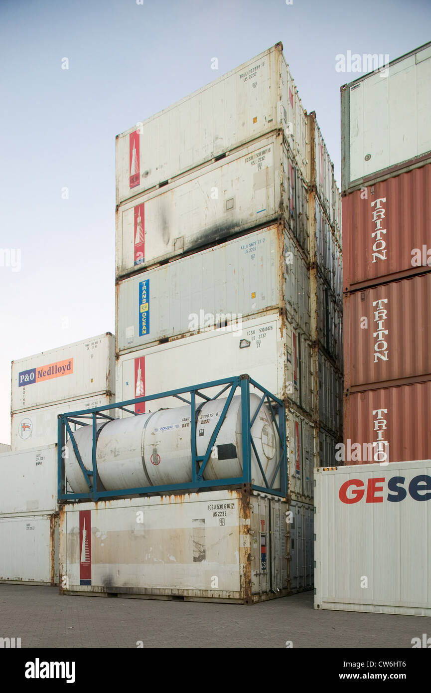 Hamburg, storage space for containers Stock Photo - Alamy