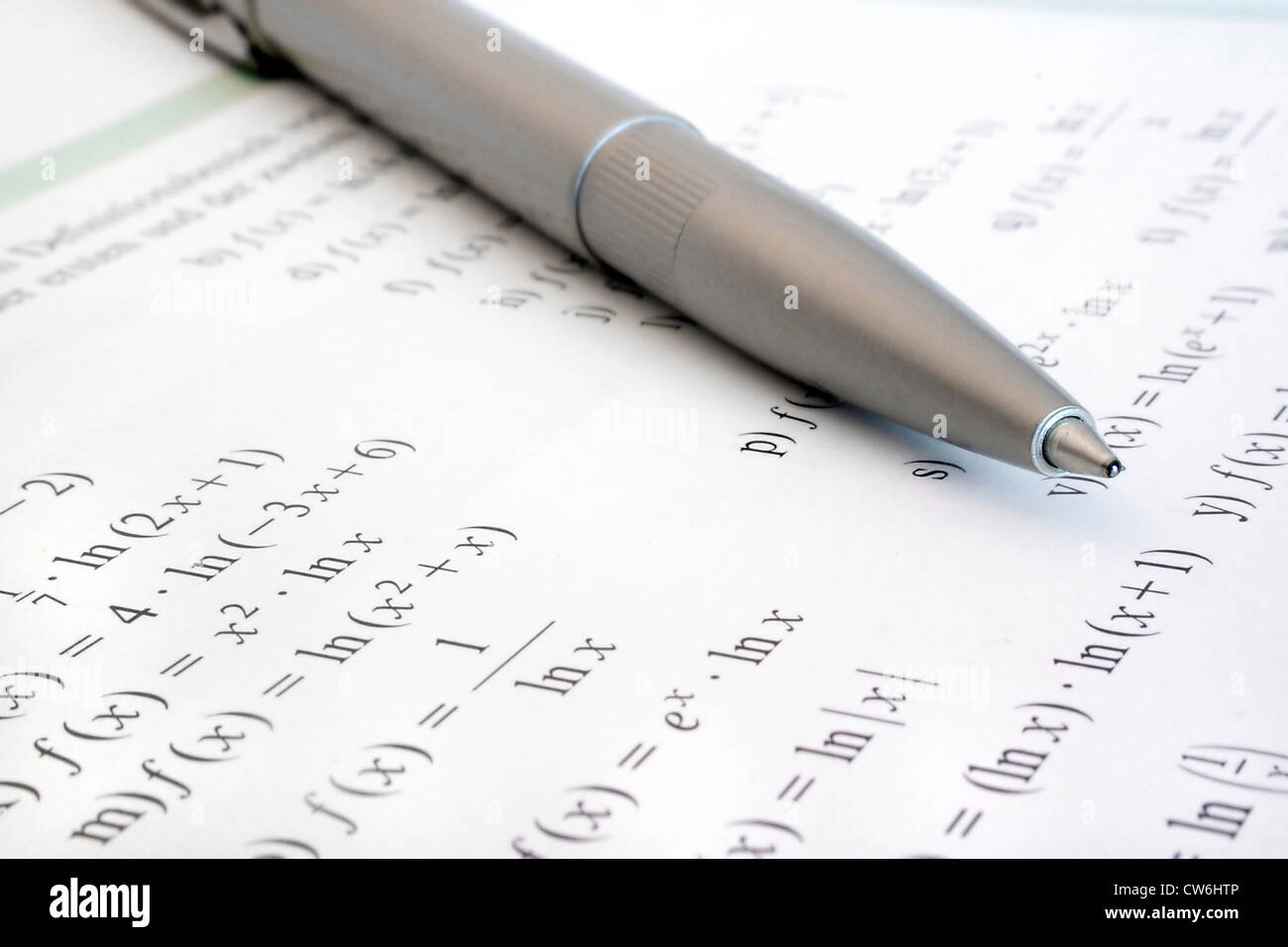 formula at a sheet of paper Stock Photo - Alamy