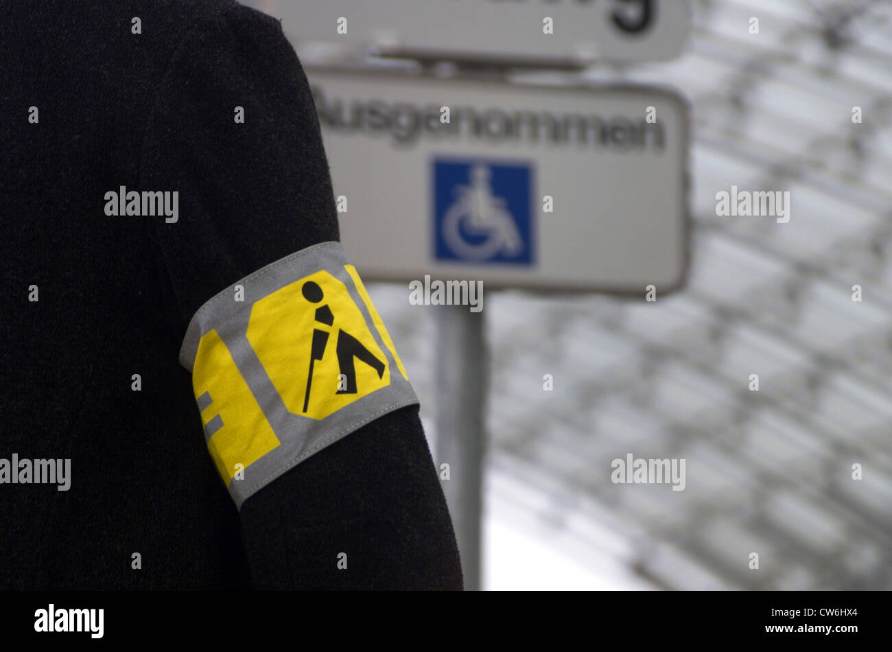 man with new blindman ribbon Stock Photo - Alamy