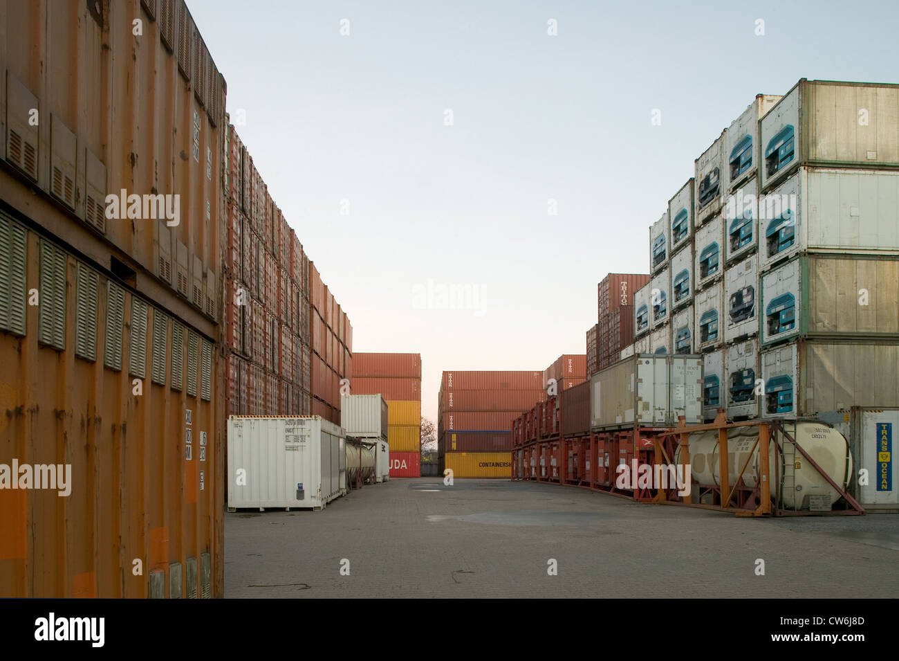 Hamburg, storage space for containers Stock Photo - Alamy