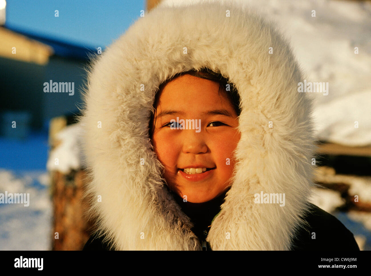 Inuit boy from Nuiqsut, USA, Alaska Stock Photo - Alamy