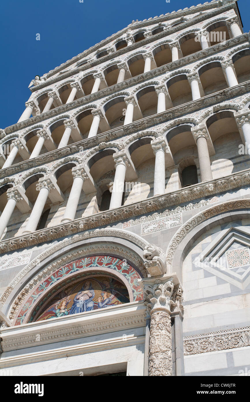Arched facade on the cathedral,Duomo, Pisa, Tuscany Italy Stock Photo ...