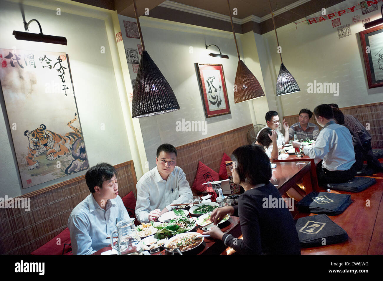 People eating at a restaurant in Vietnam called Highway 4 Restaurants ...