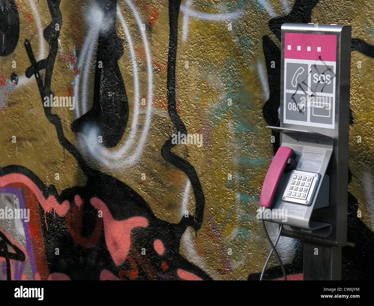 Graffiti on phone box hi-res stock photography and images - Alamy