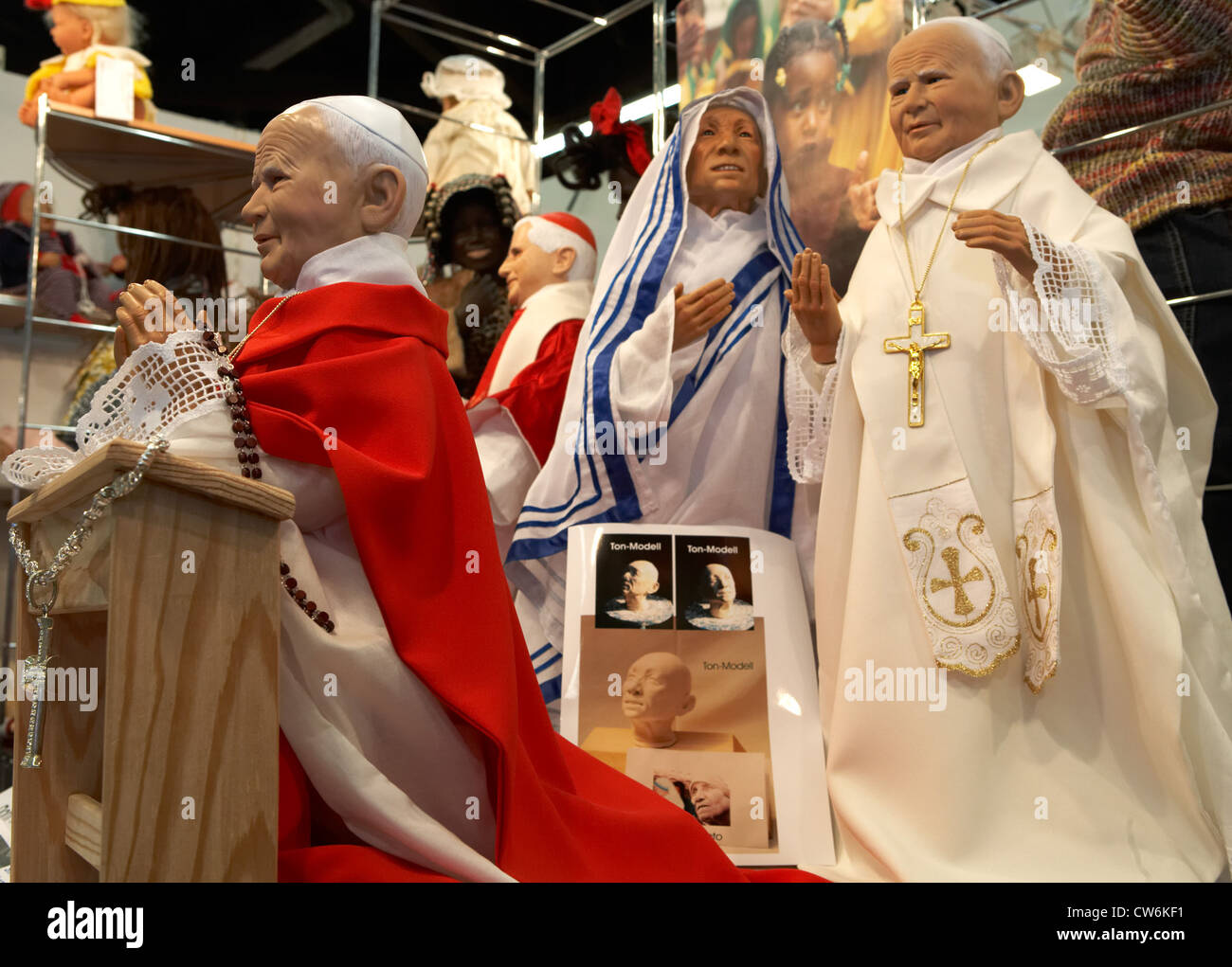 Pope John Paul II, Mother Teresa and Pope Benedict XVI as a puppet ...