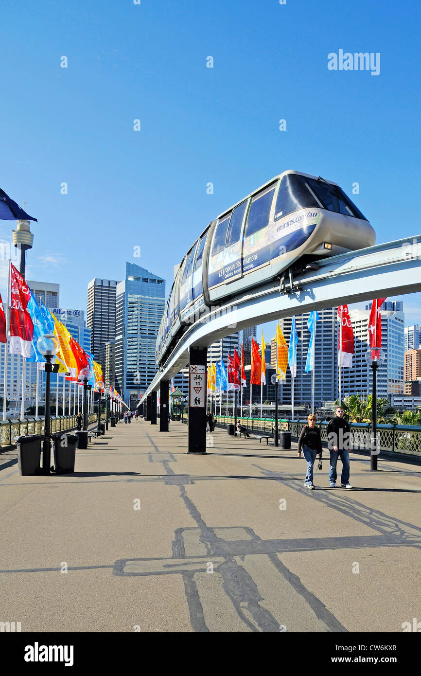 Sydney Monorail in Darling Harbour , Australia, Sydney Stock Photo - Alamy