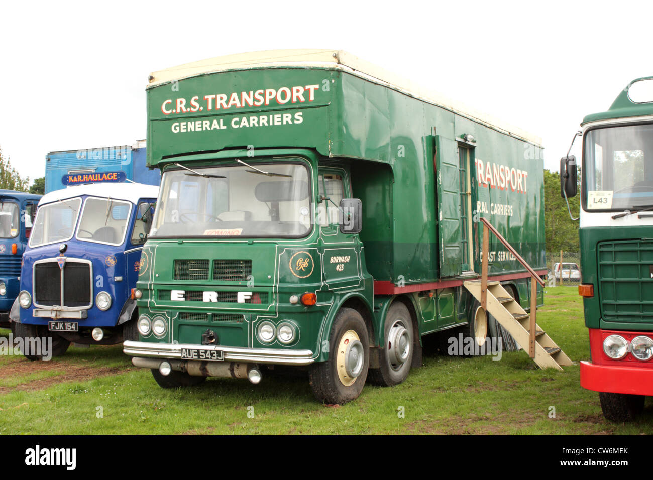 1971 ERF LV AUE 543J lorry on display at a classic vehicle rally West ...