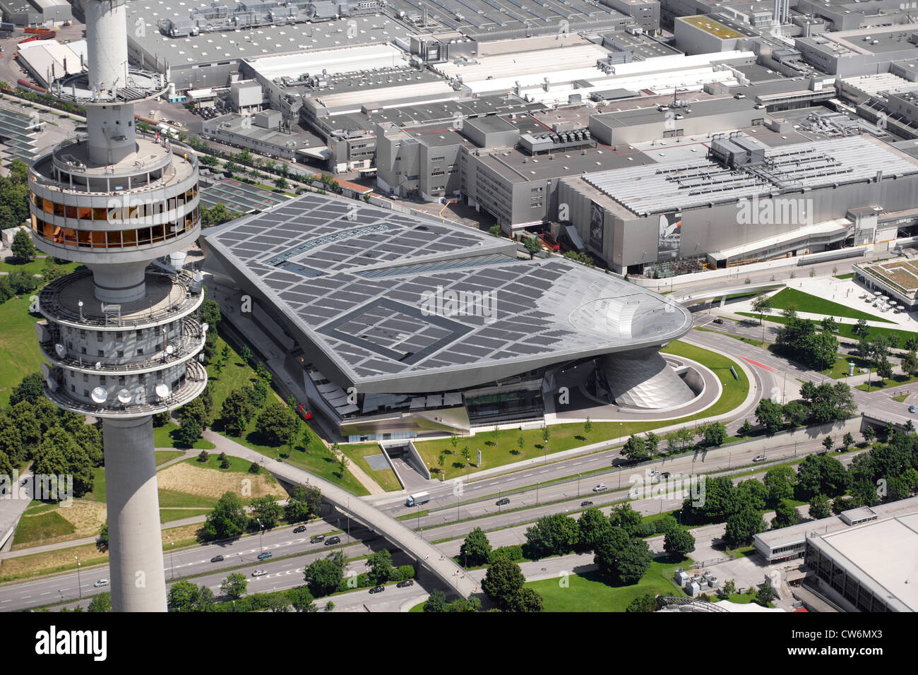 BMW world, Olympia tower, Germany, Bavaria, Muenchen Stock Photo - Alamy
