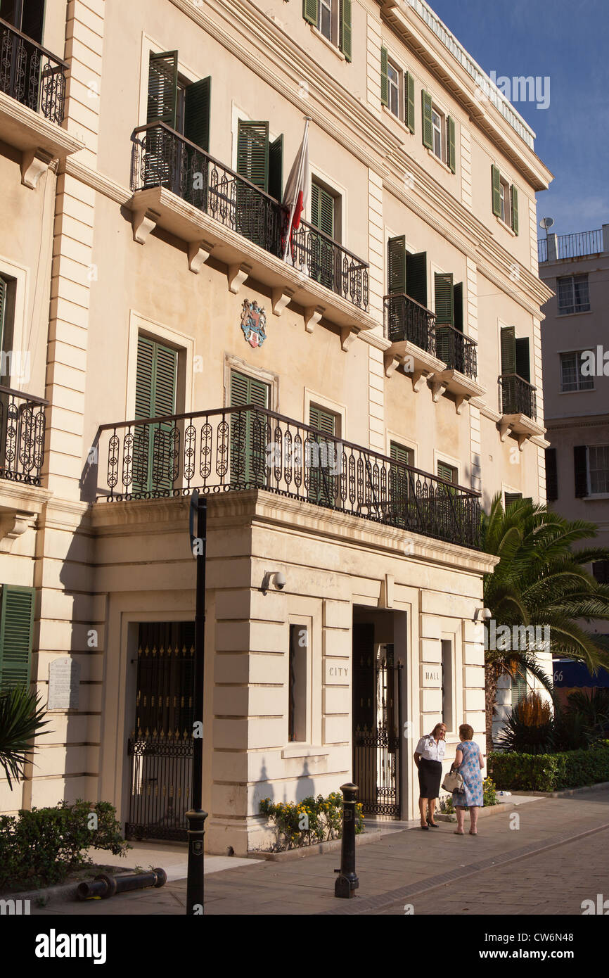 City Hall Gibraltar,John Mackintosh Square Stock Photo - Alamy