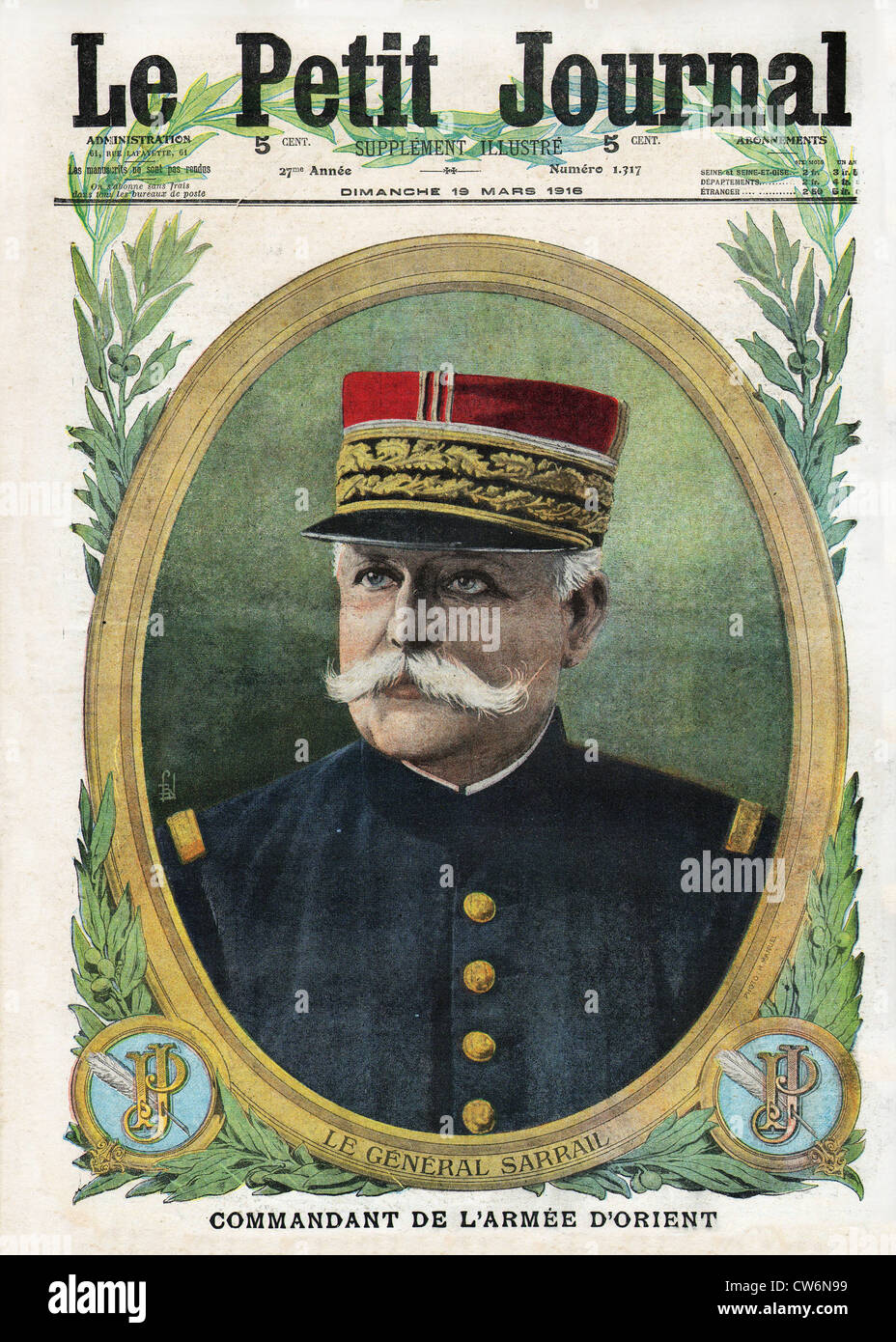 Portrait of General Sarrail Stock Photo - Alamy
