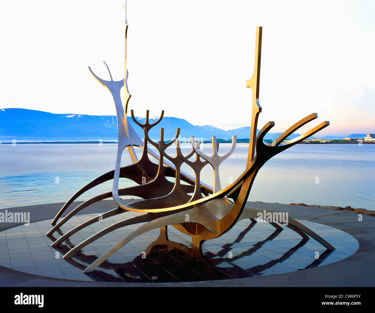 Iceland, Reykjavik, Viking Ship Monument Stock Photo - Alamy