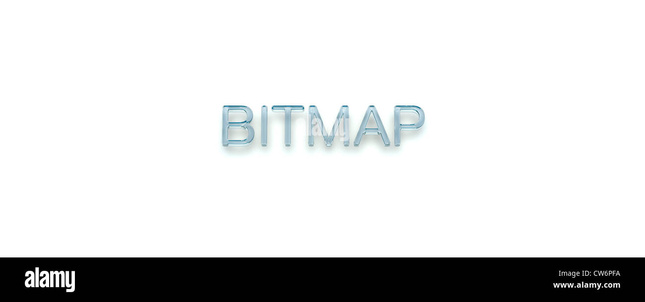 3D Key Word "BITMAP" Glass Style Stock Photo - Alamy