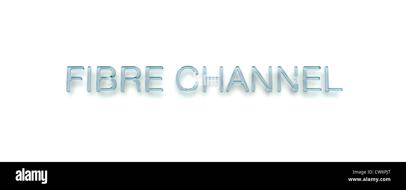 3D Key Word "FIBRE CHANNEL" Glass Style Stock Photo - Alamy