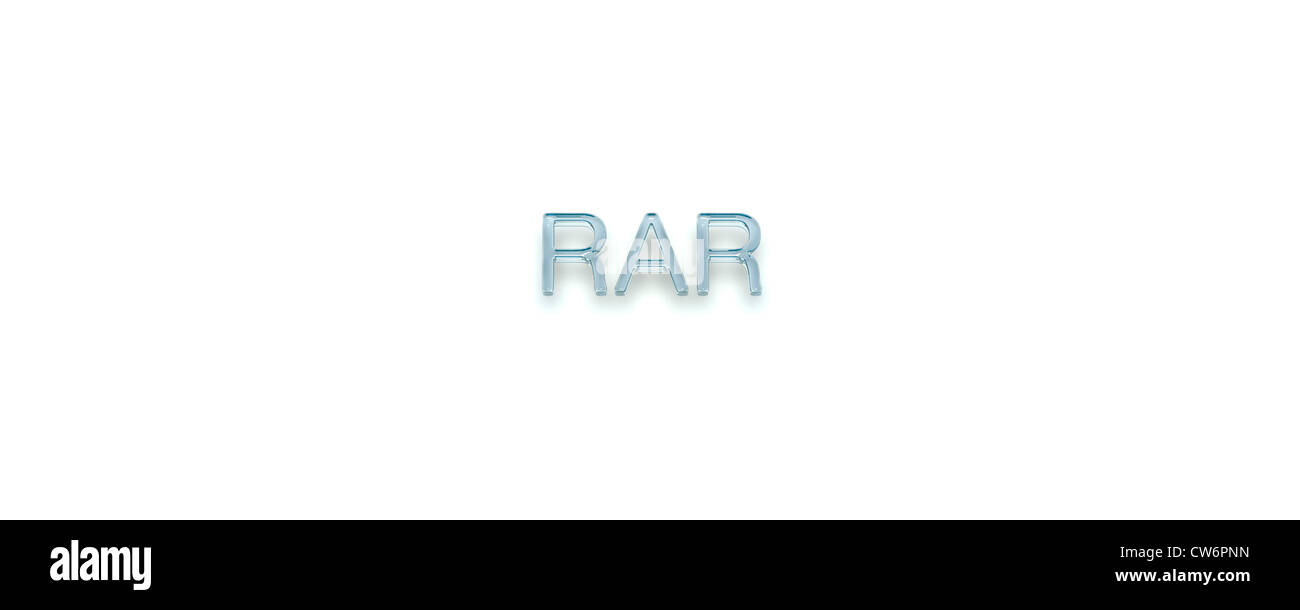 3D Key Word "RAR" Glass Style Stock Photo - Alamy