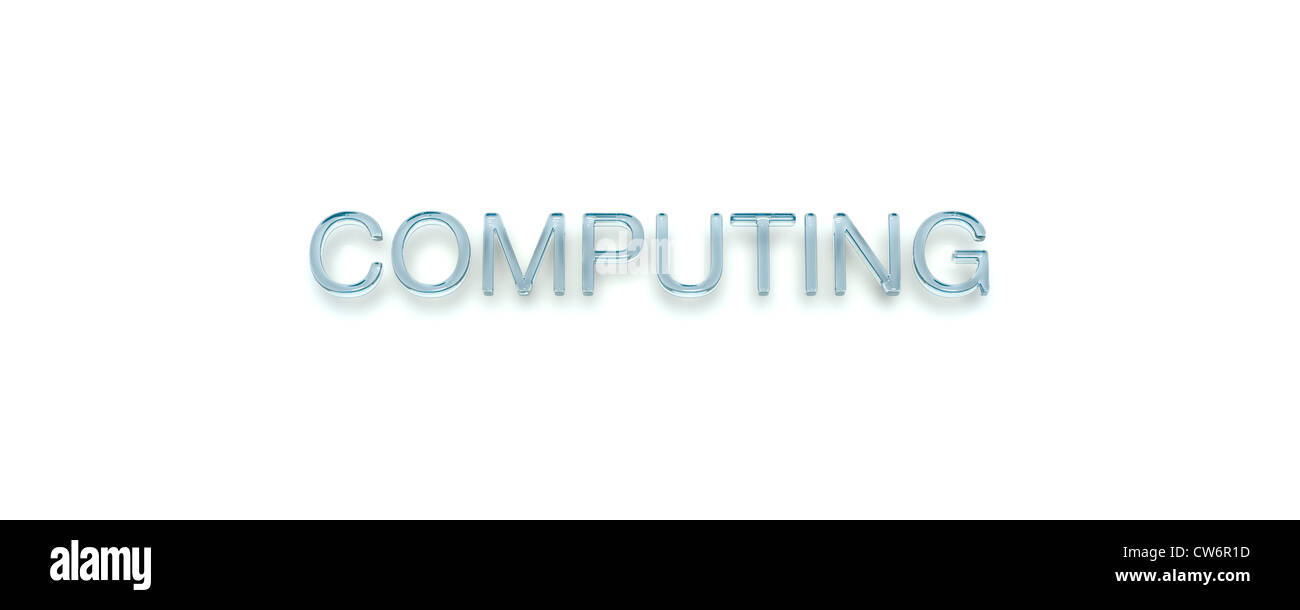 3D Key Word "COMPUTING" Glass Style Stock Photo - Alamy